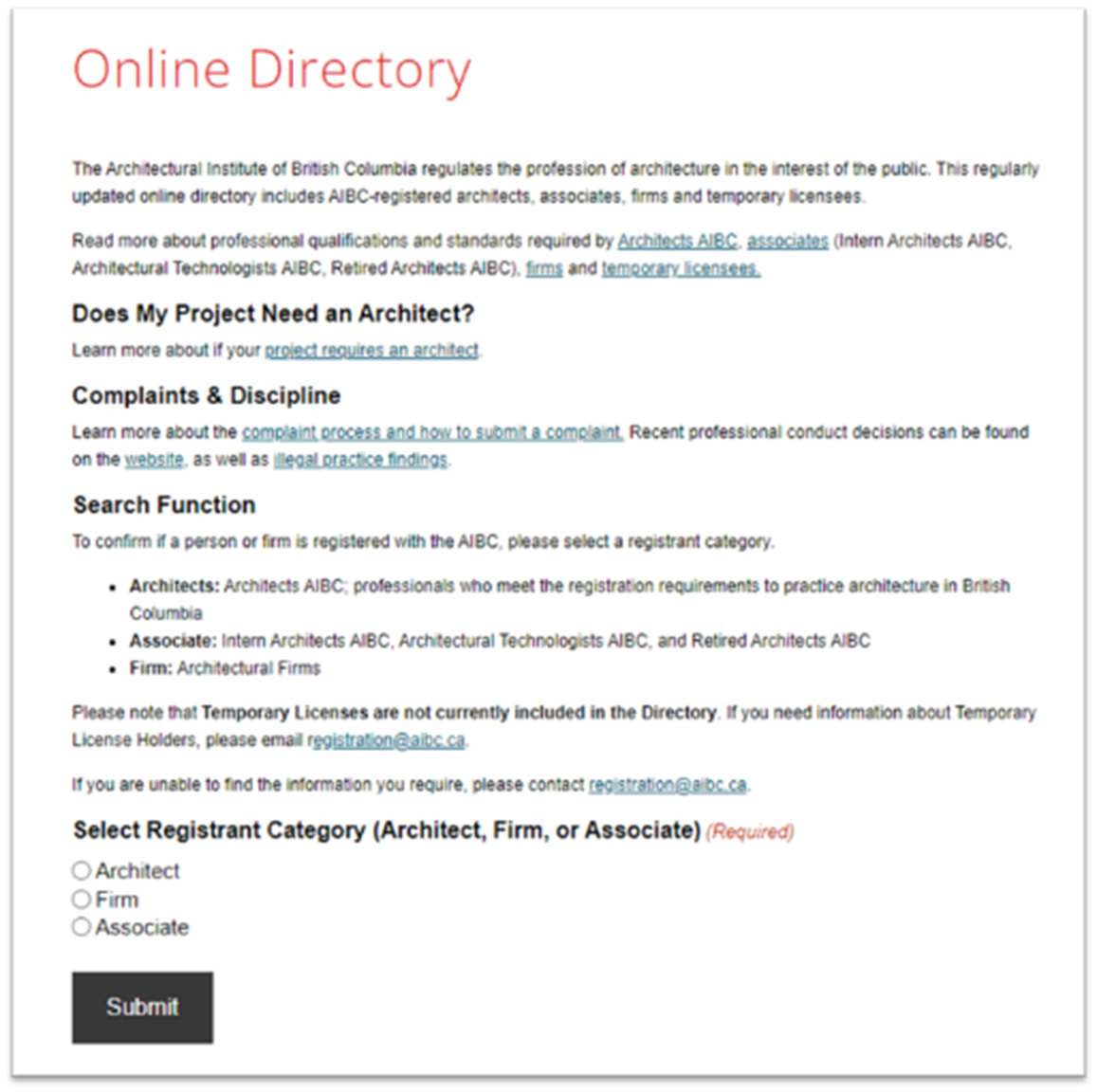 New Online Registrant Directory Now Live